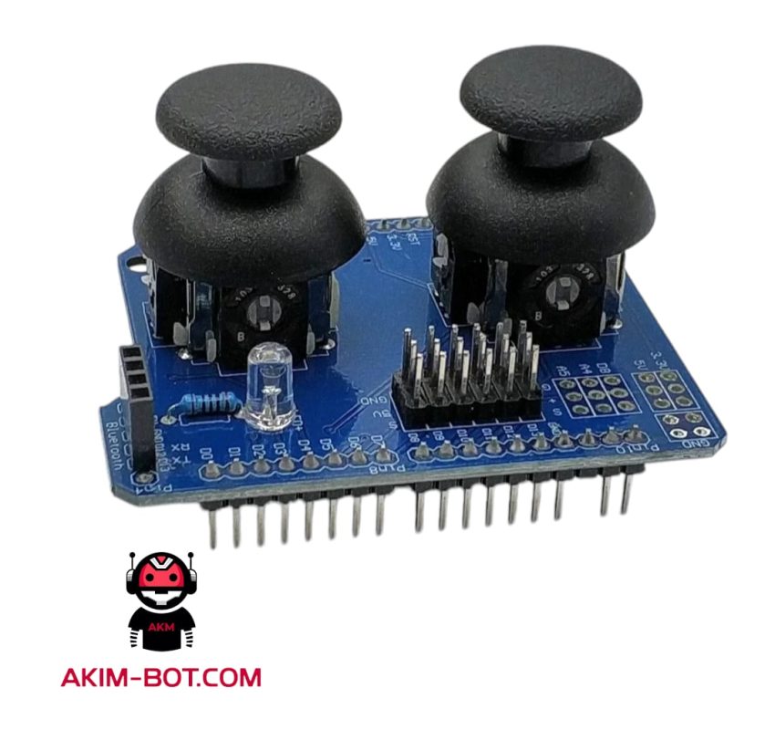 SHIELD DE JOYSTICK DOBLE PS2 PARA ARDUINO UNO R3 – Akim-BOT